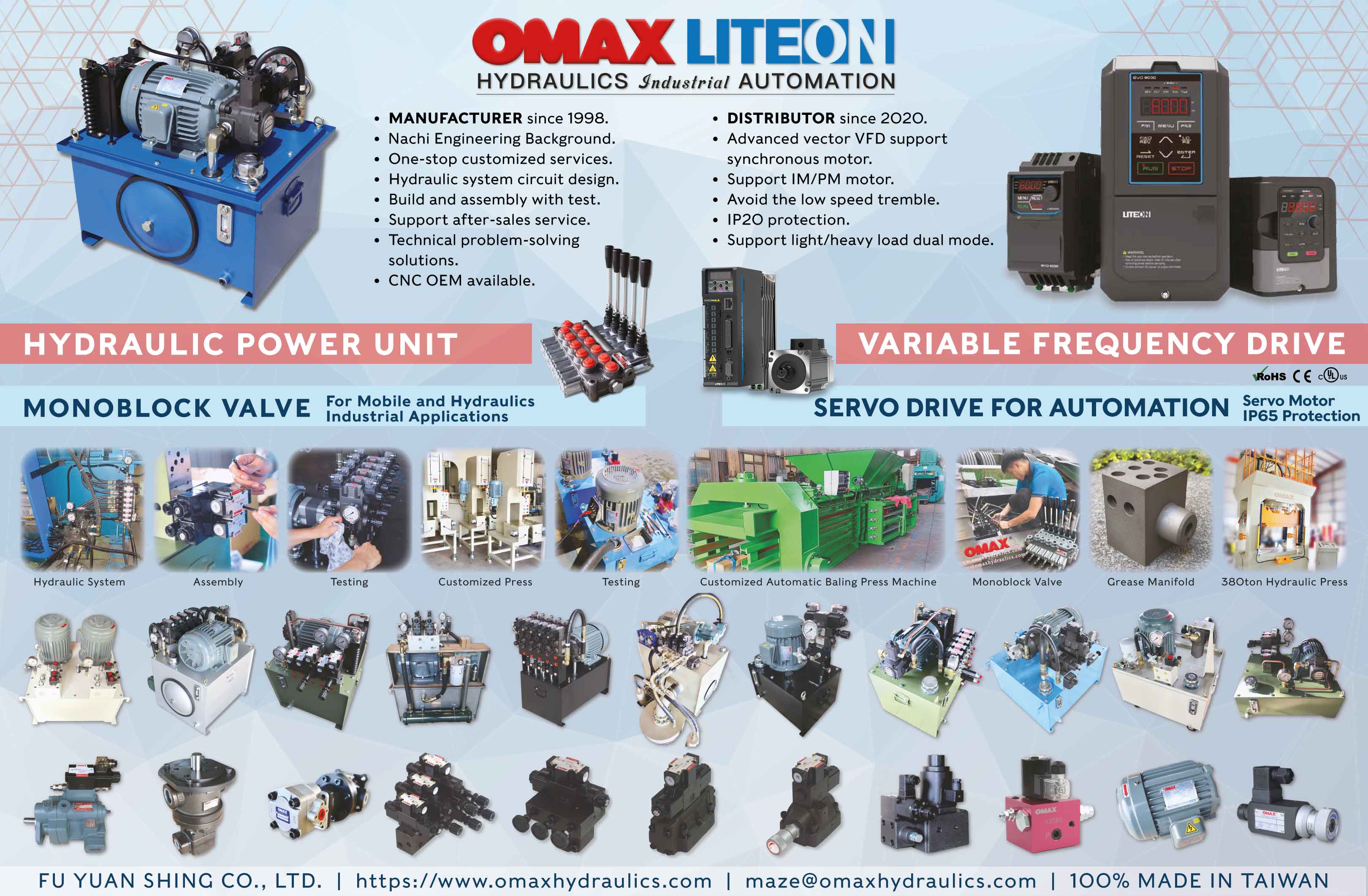 About OMAX OEM ODM Hydraulic Manufacturer - OMAX Hydraulics