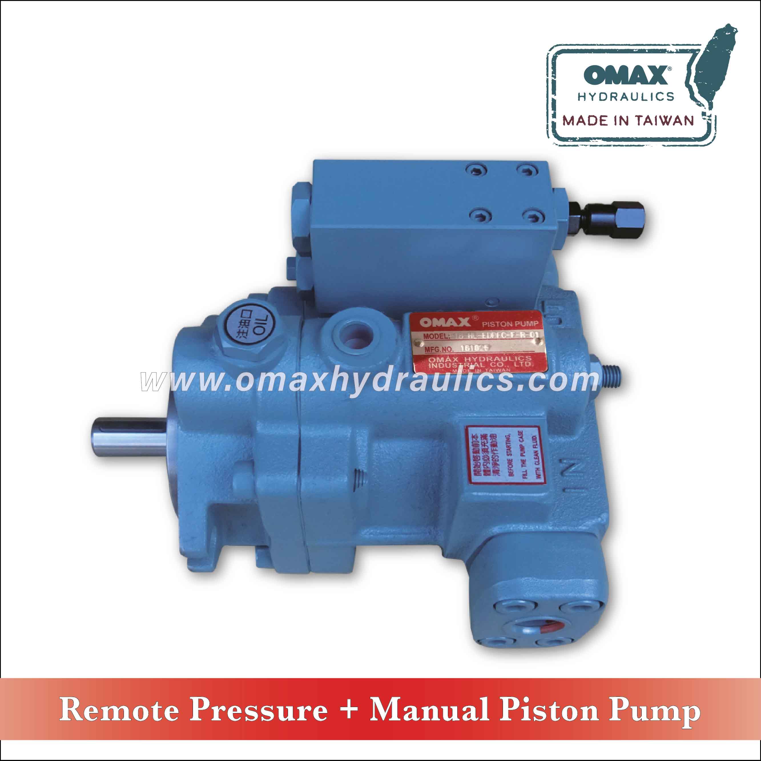 Remote Pressure Control & Manual Pressure Piston Pump - OMAX Hydraulics ...